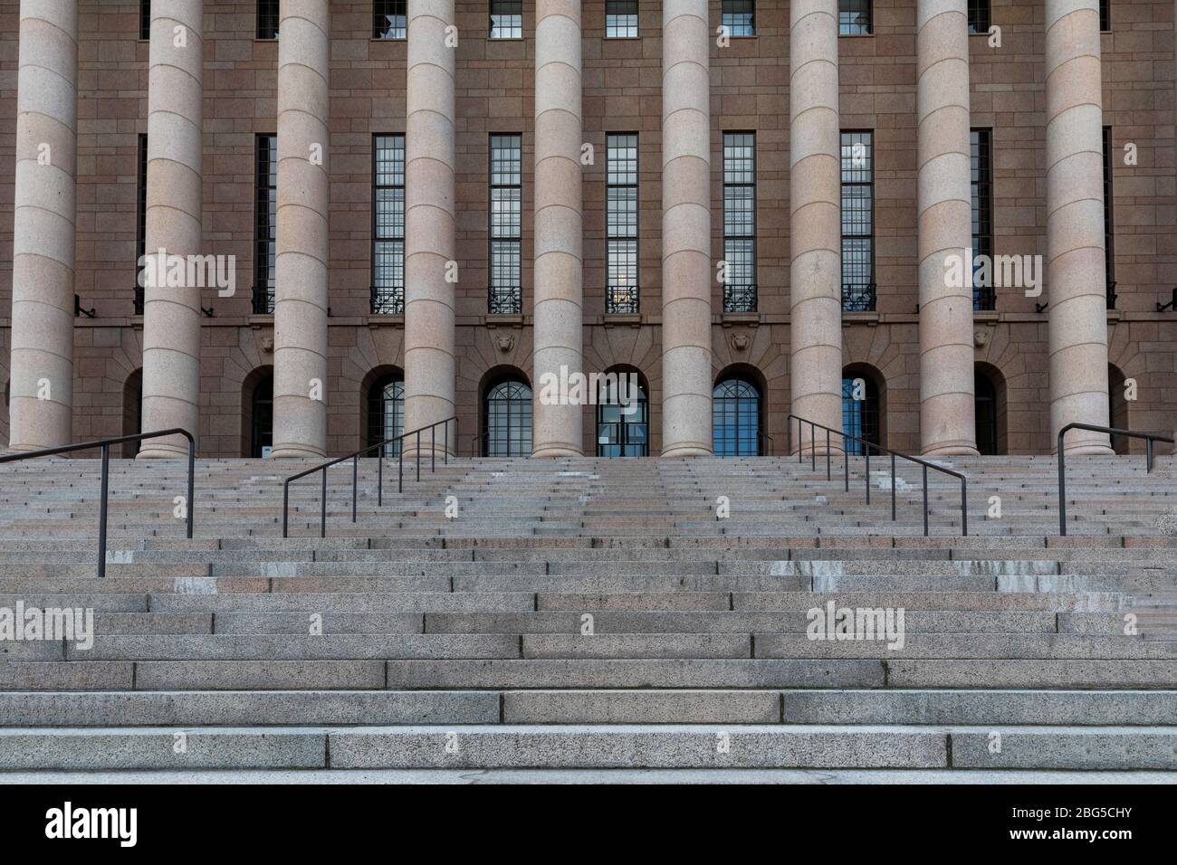 Historical government building in Finnish capital city Helsinki with no ...
