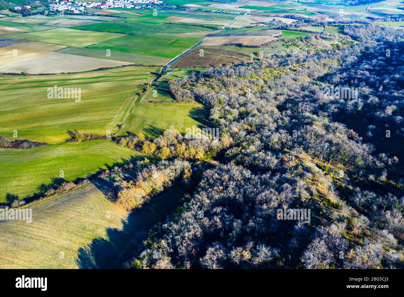 Agricultural landscape. Aerial view Stock Photo - Alamy