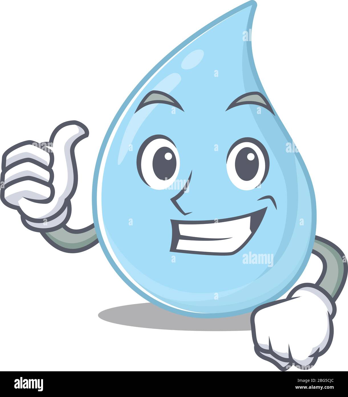 Raindrop cartoon character design making OK gesture Stock Vector Image ...