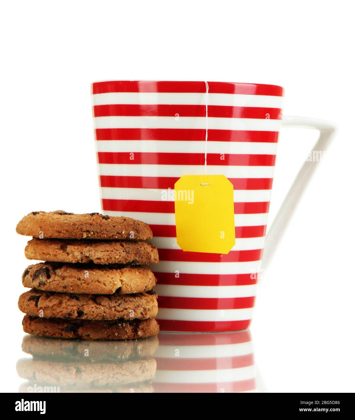 Cups on white background Stock Photo - Alamy