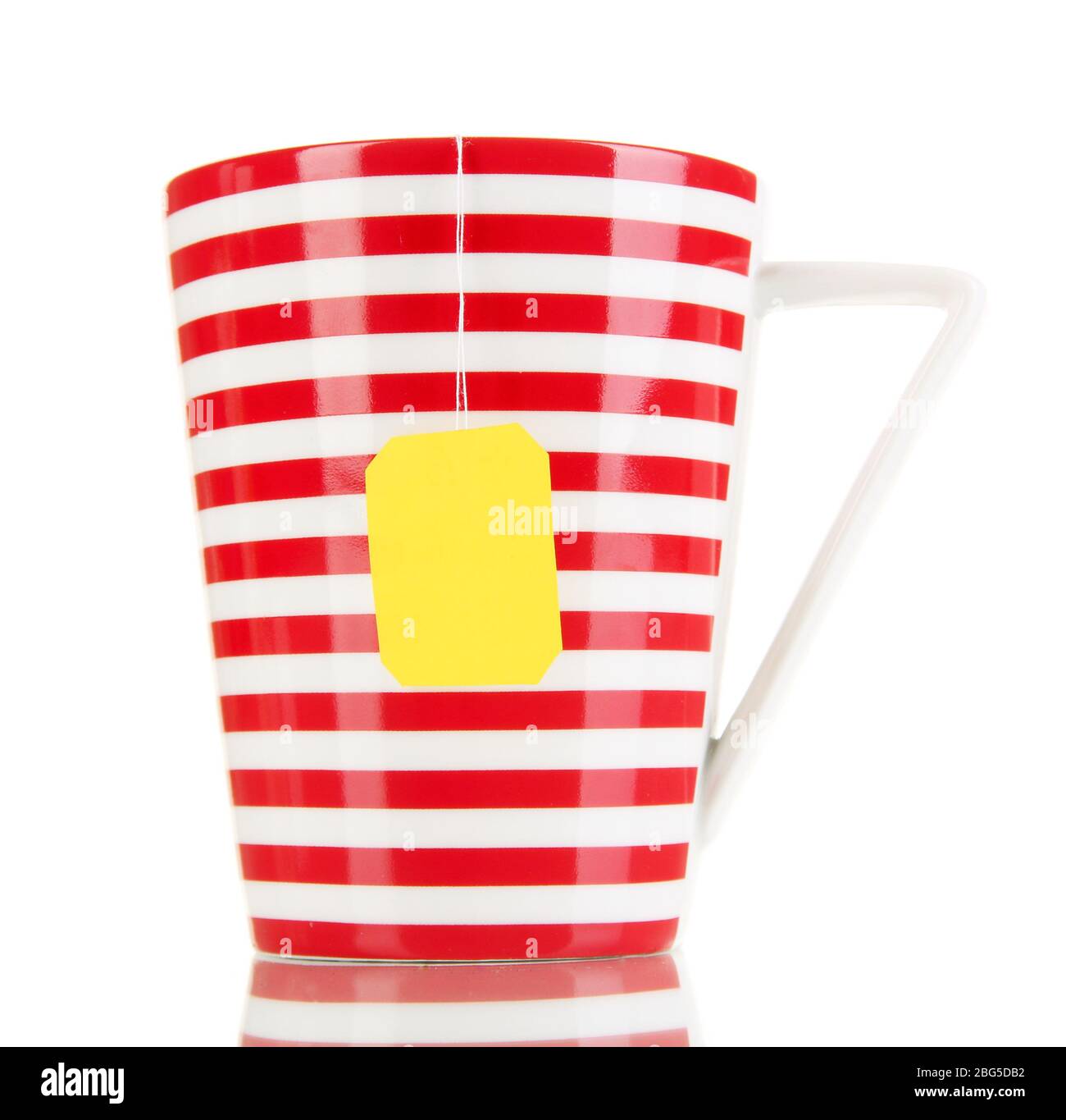 Cups on white background Stock Photo - Alamy