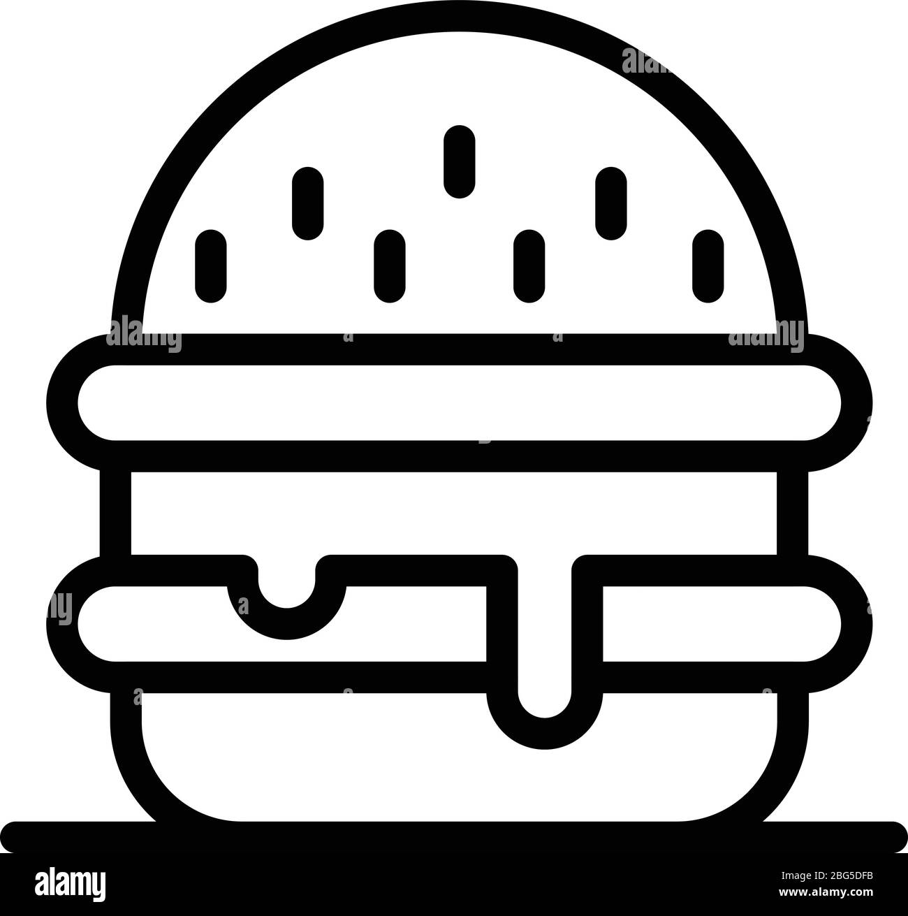 Hamburger icon, outline style Stock Vector Image & Art - Alamy
