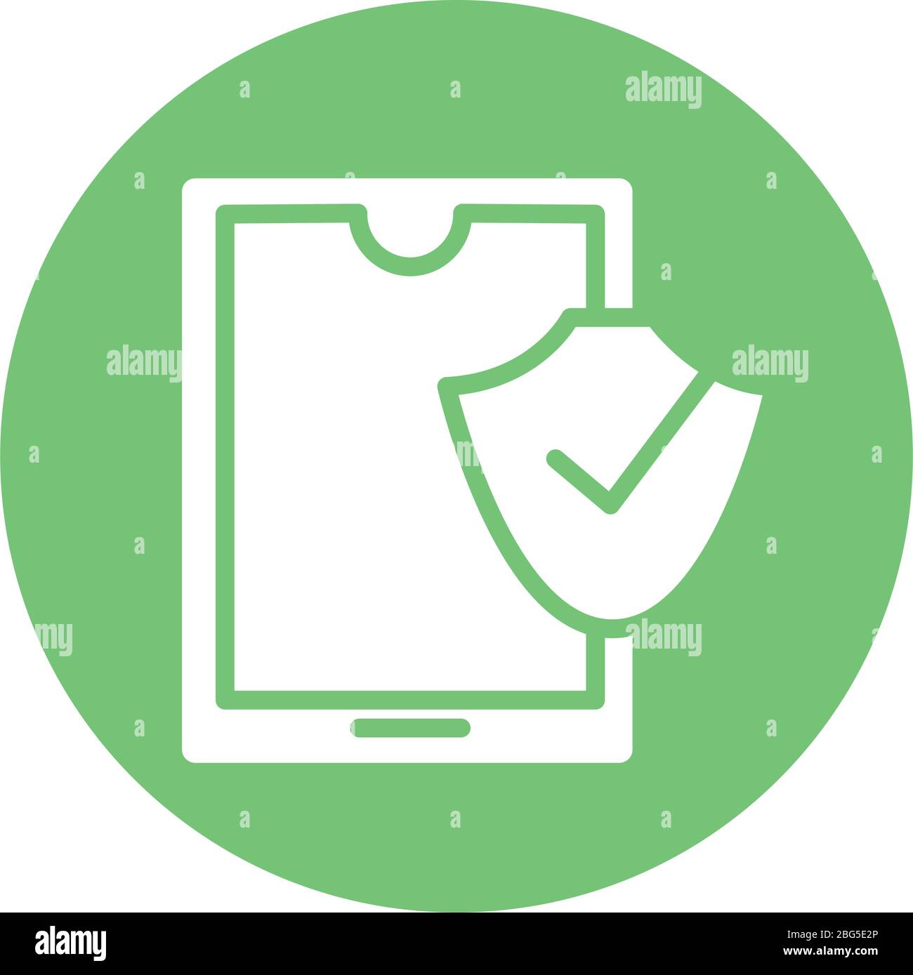 smartphone with shield block style icon Stock Vector Image & Art - Alamy