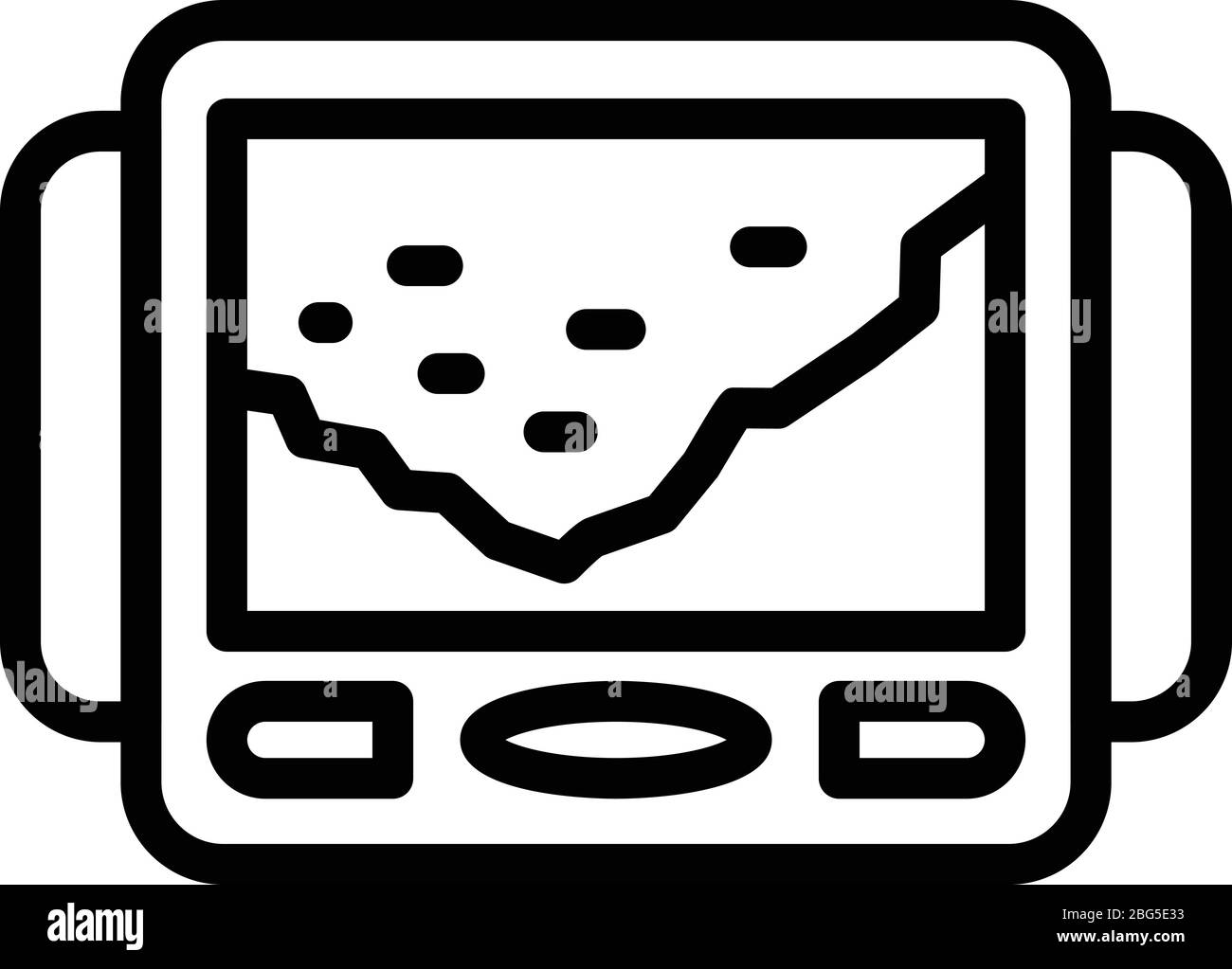 Fish finder icon, outline style Stock Vector Image & Art - Alamy