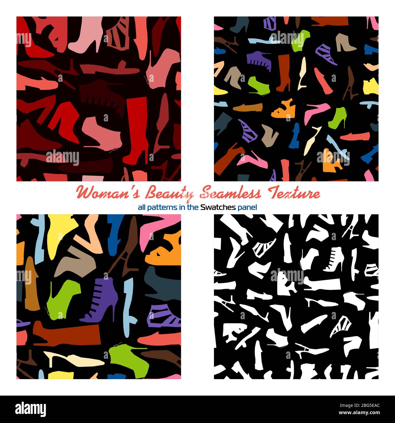 Four flat colored square Stock Vector Images - Alamy