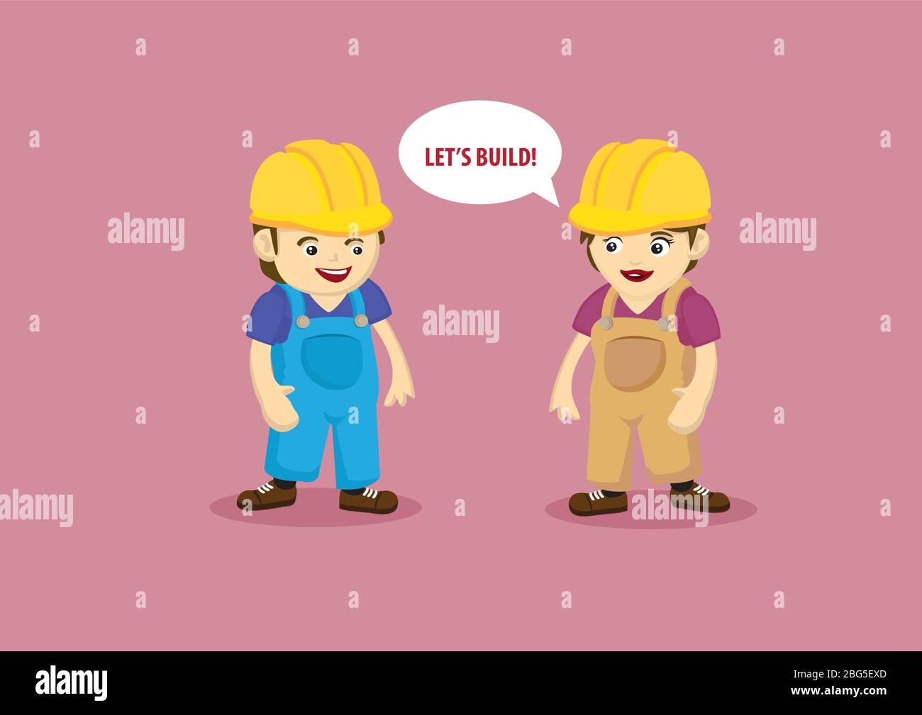 Cartoon Female Construction Workers High Resolution Stock Photography ...