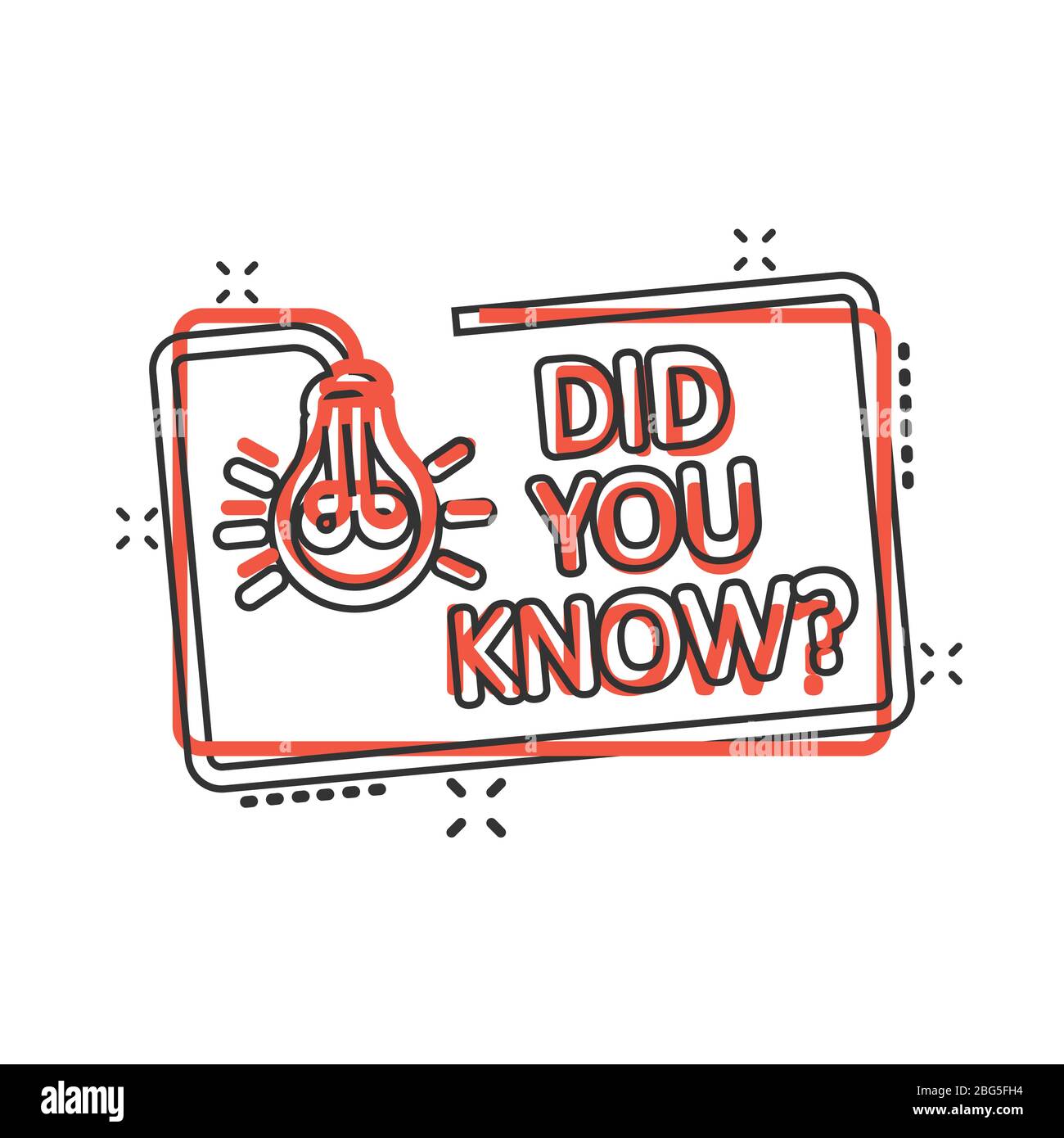 Did You Know comic in flat style. Question mark cartoon vector ...