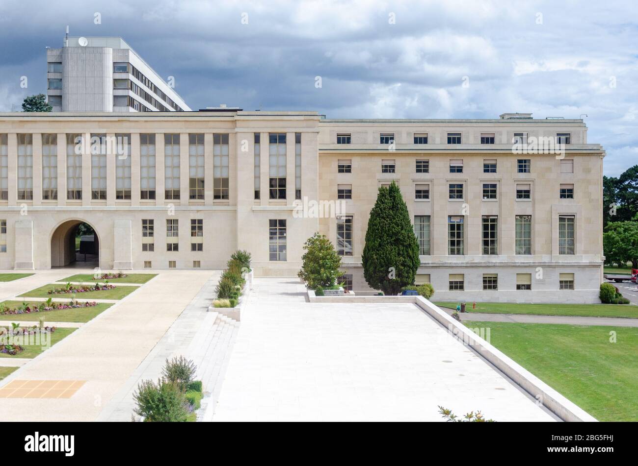 The Palais des Nations, the main building of the United Nations Office ...