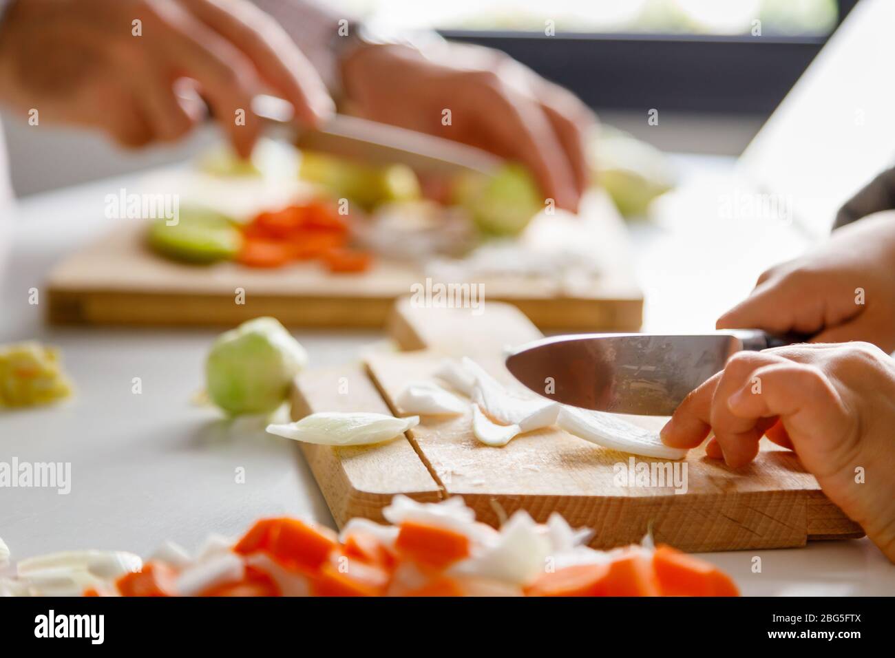 Father cutting hi-res stock photography and images - Alamy