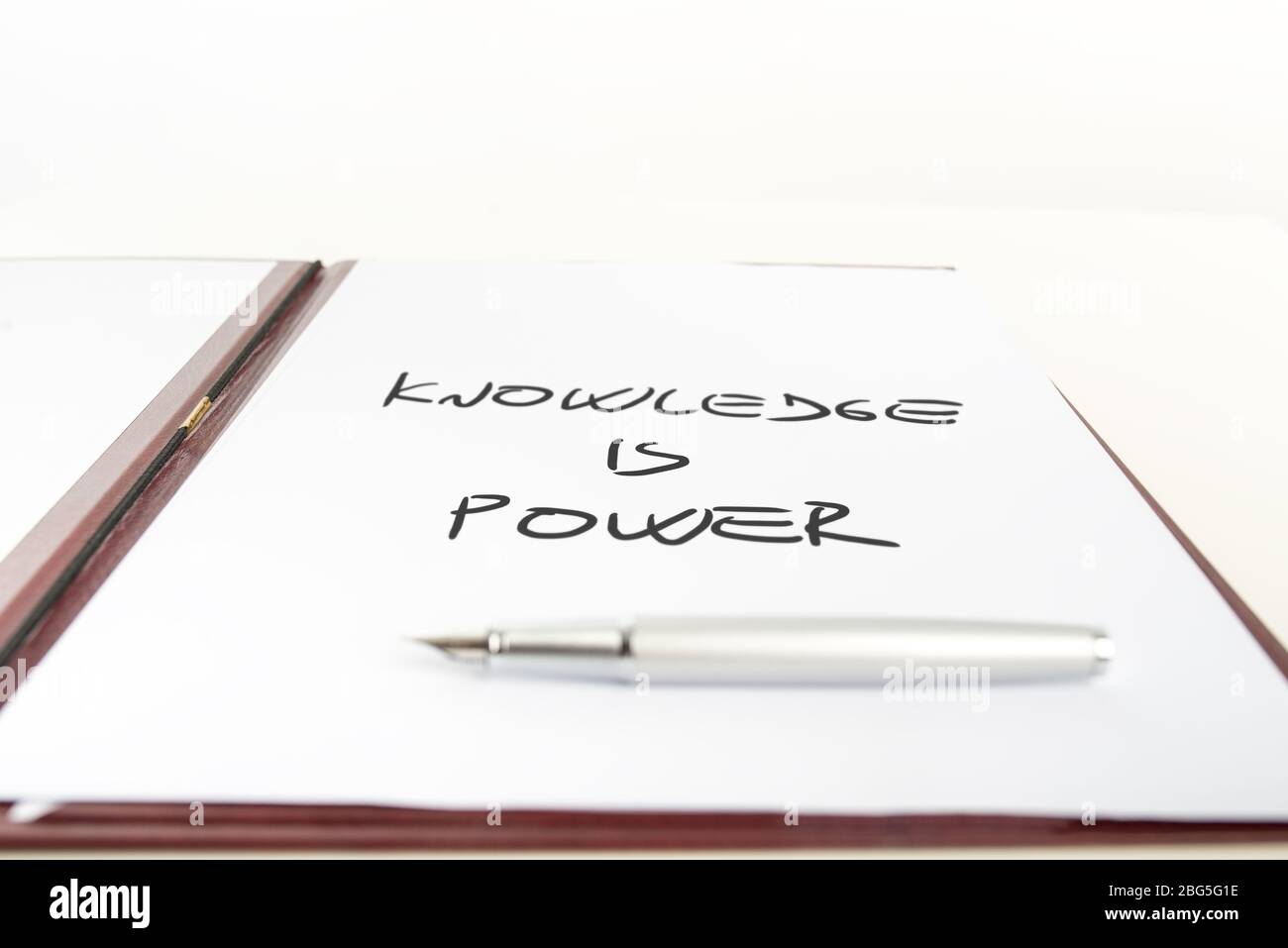 Conceptual Handwritten Knowledge is Power Message on a White Paper on ...