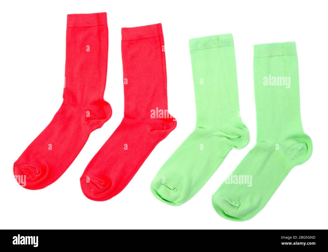 Colorful socks isolated on white Stock Photo - Alamy