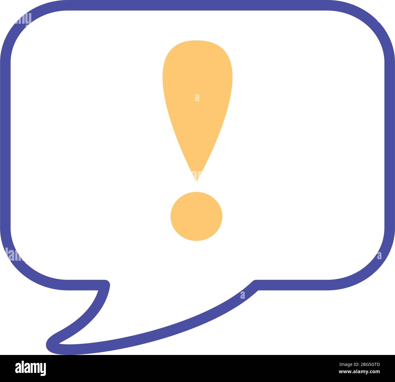 speech bubbles with alert symbol mental health line style Stock Vector ...
