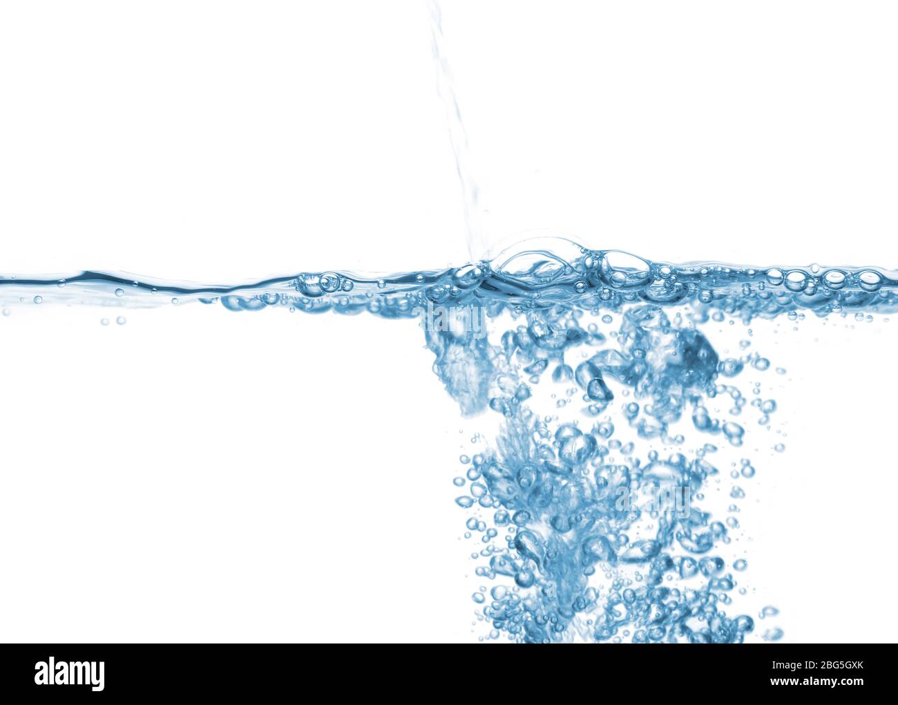 Splash of pure water wave isolated on the white Stock Photo - Alamy
