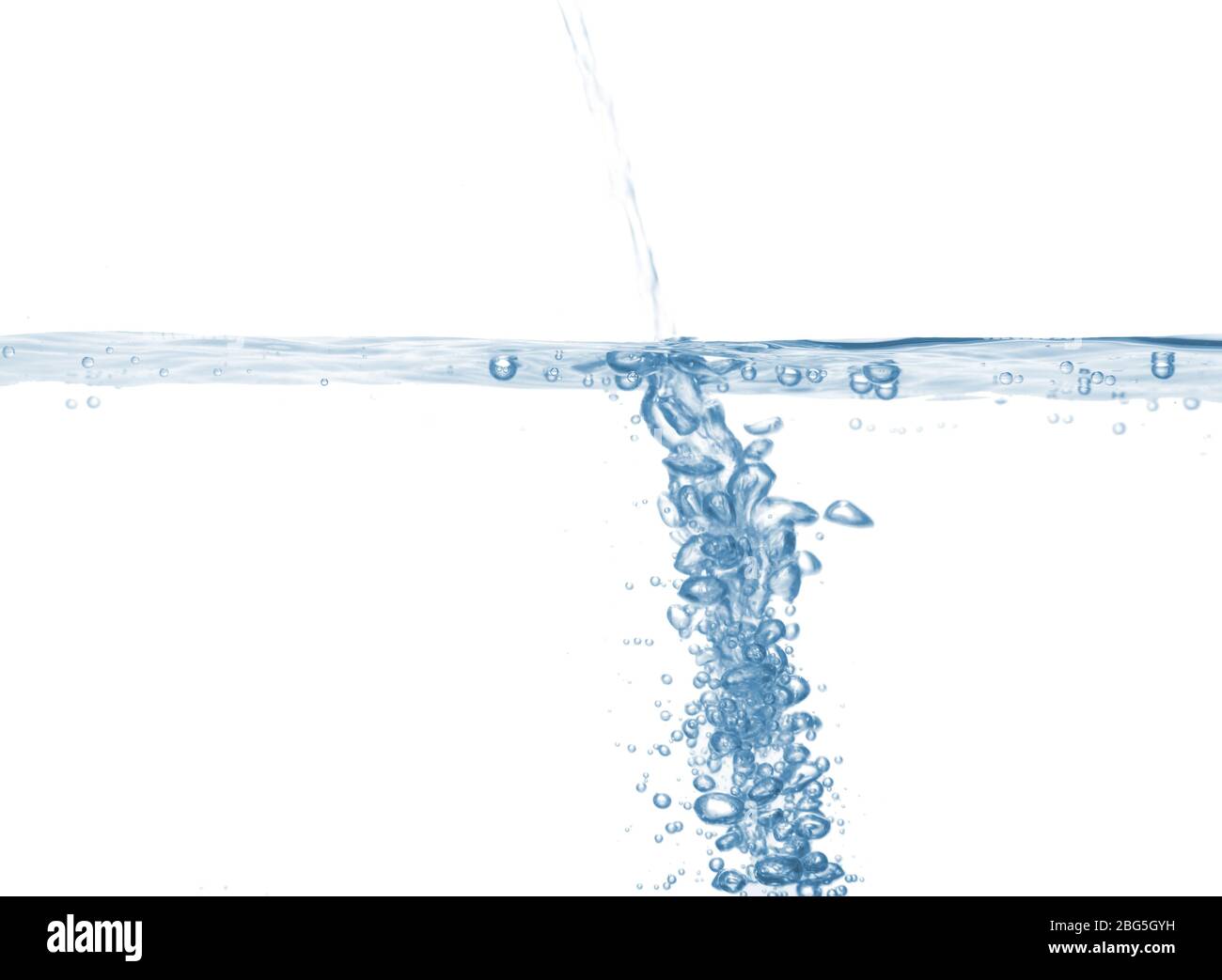 Splash of pure water wave isolated on the white Stock Photo - Alamy