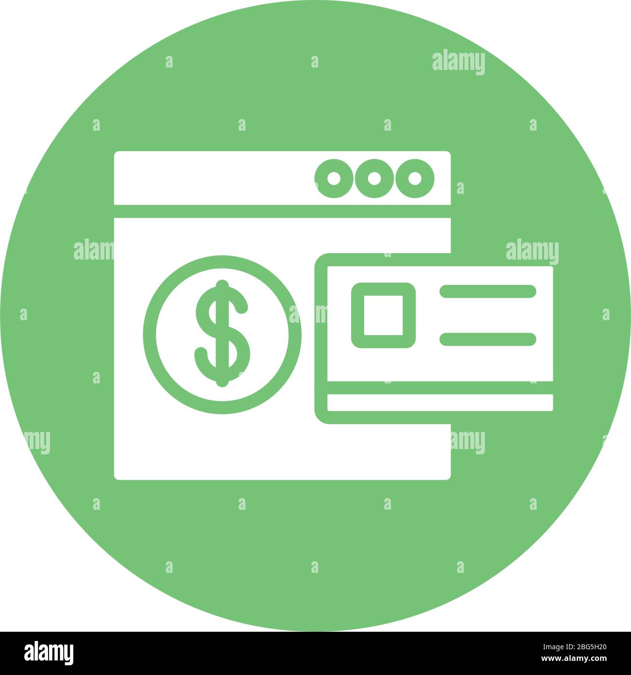 credit card with webpage template block style Stock Vector Image & Art ...