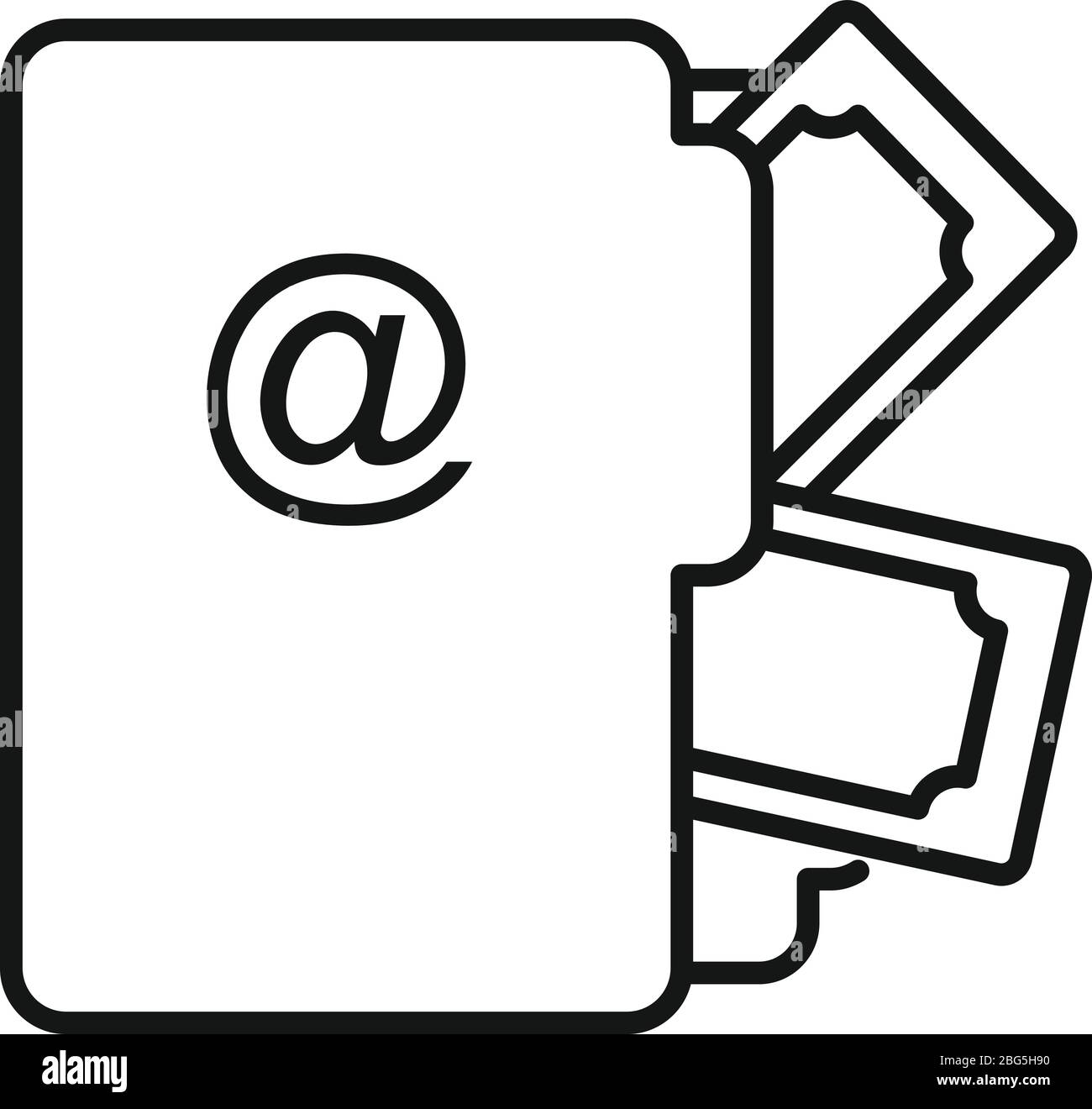 Money file folder icon. Outline money file folder vector icon for web ...