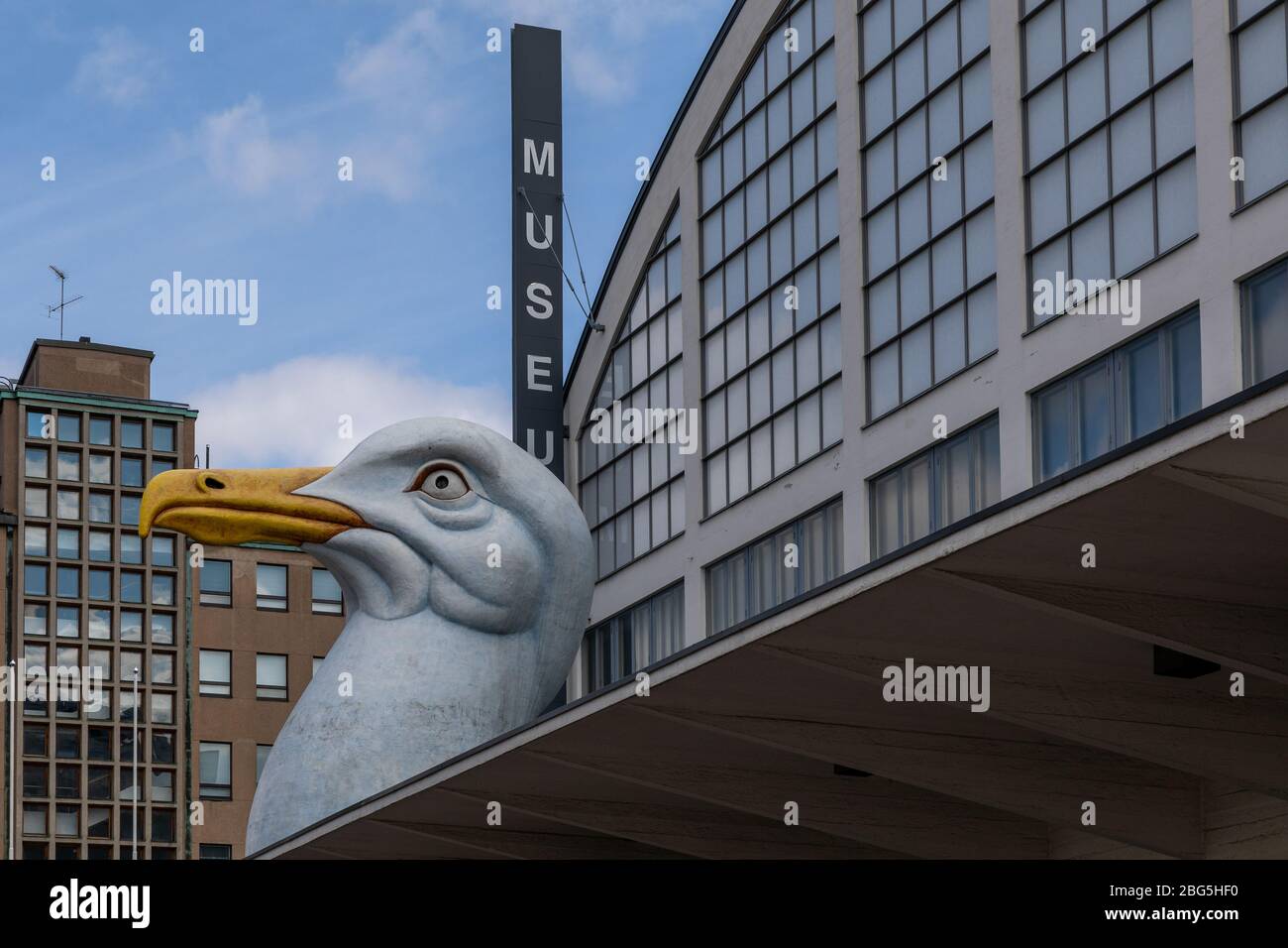 Helsinki Art Museum (HAM) is easy to recognise by a giant seagull head ...