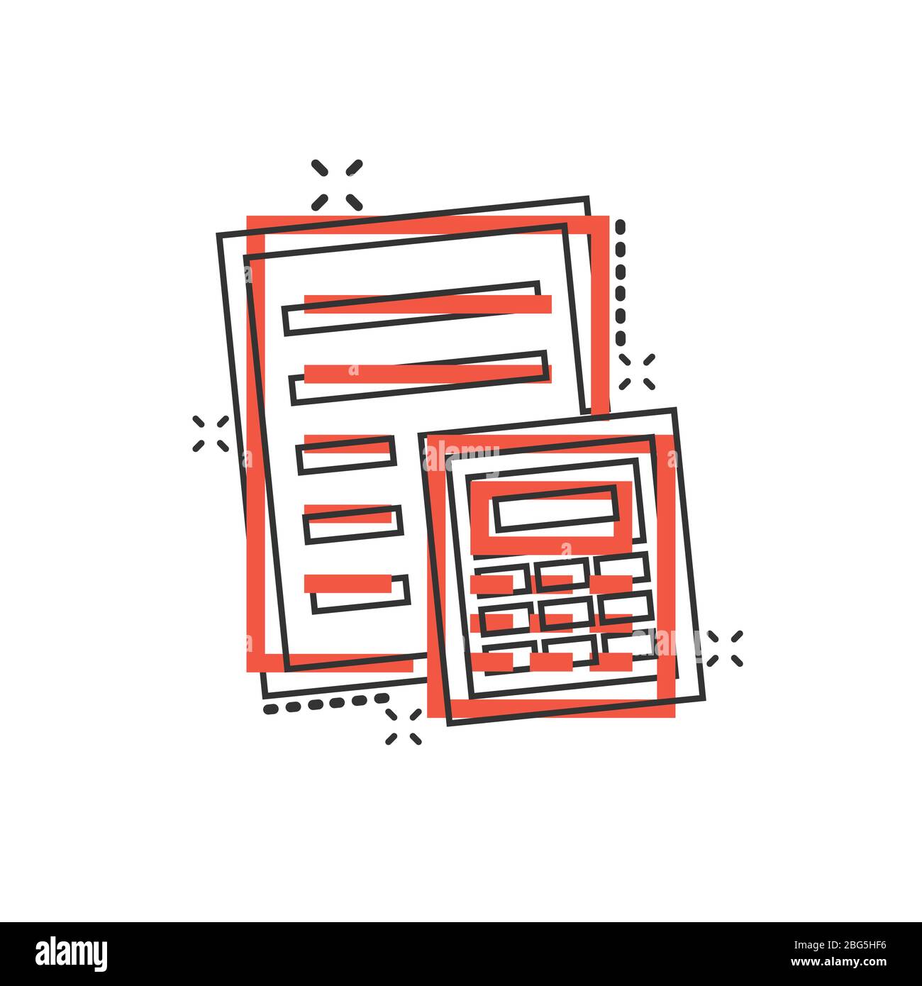 Tax payment icon in comic style. Budget invoice cartoon vector ...