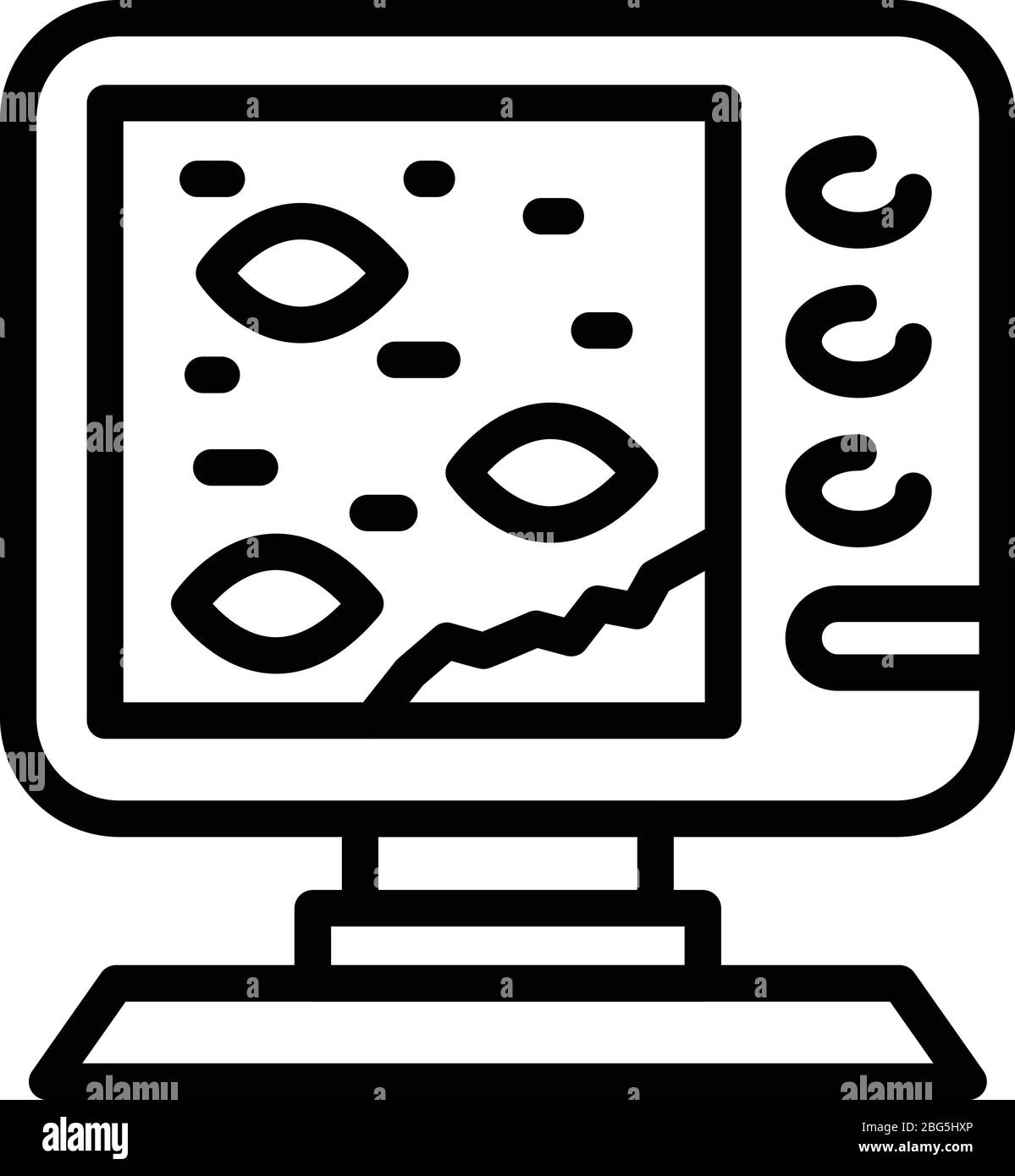 Echo sounder icon, outline style Stock Vector Image & Art - Alamy
