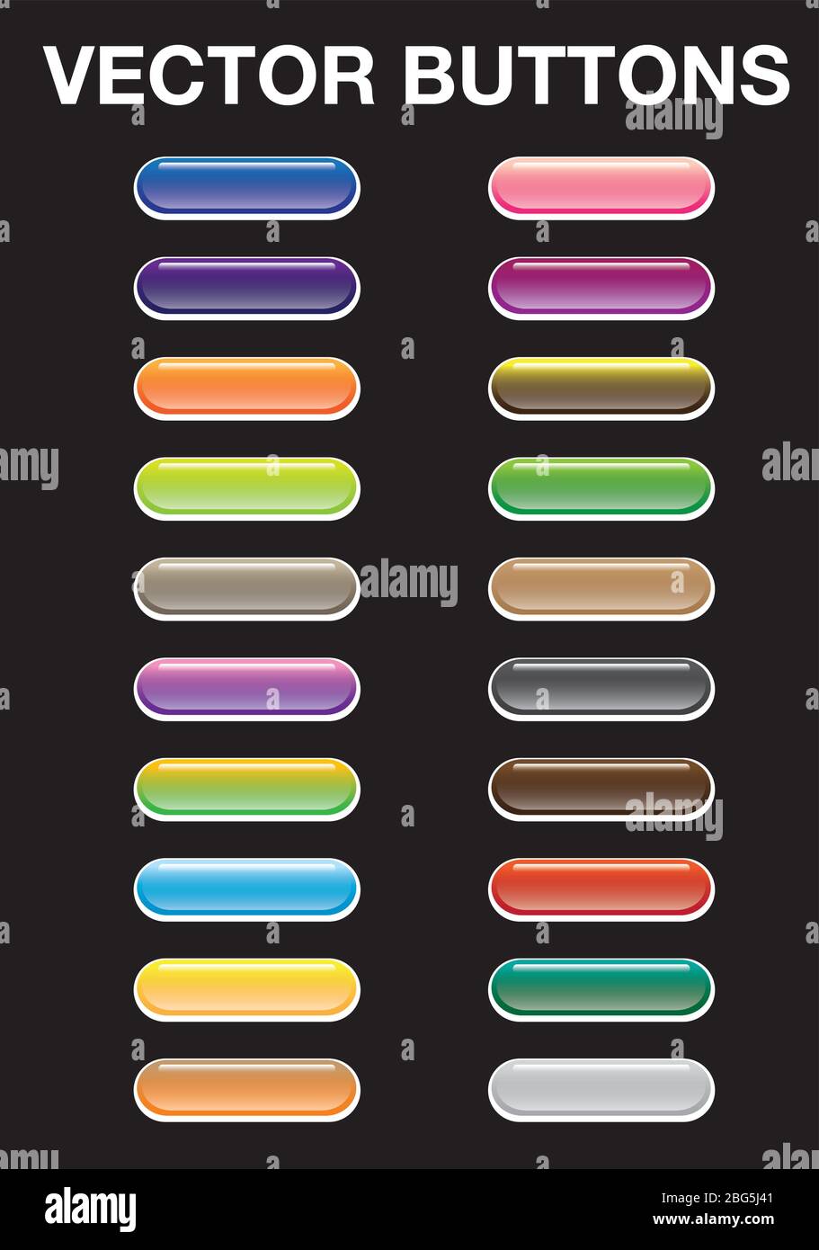 Rainbow buttons Stock Vector Images - Alamy