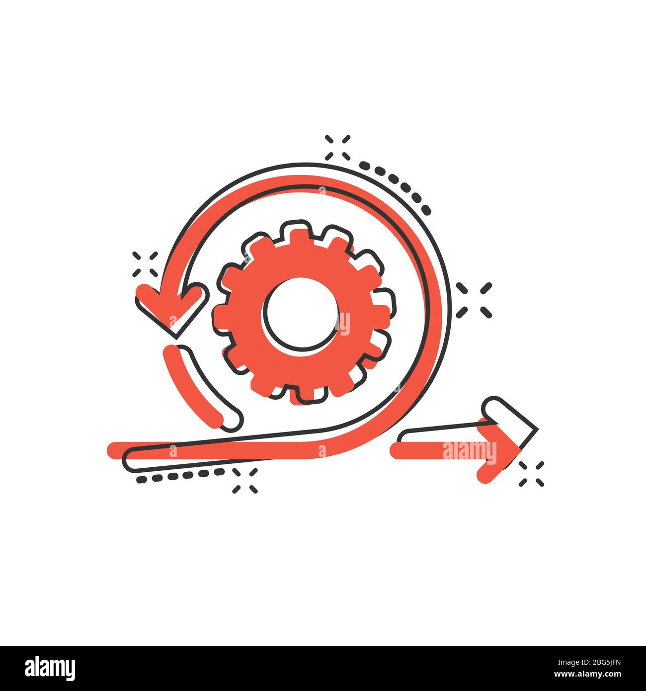 Agile icon in comic style. Flexible cartoon vector illustration on ...