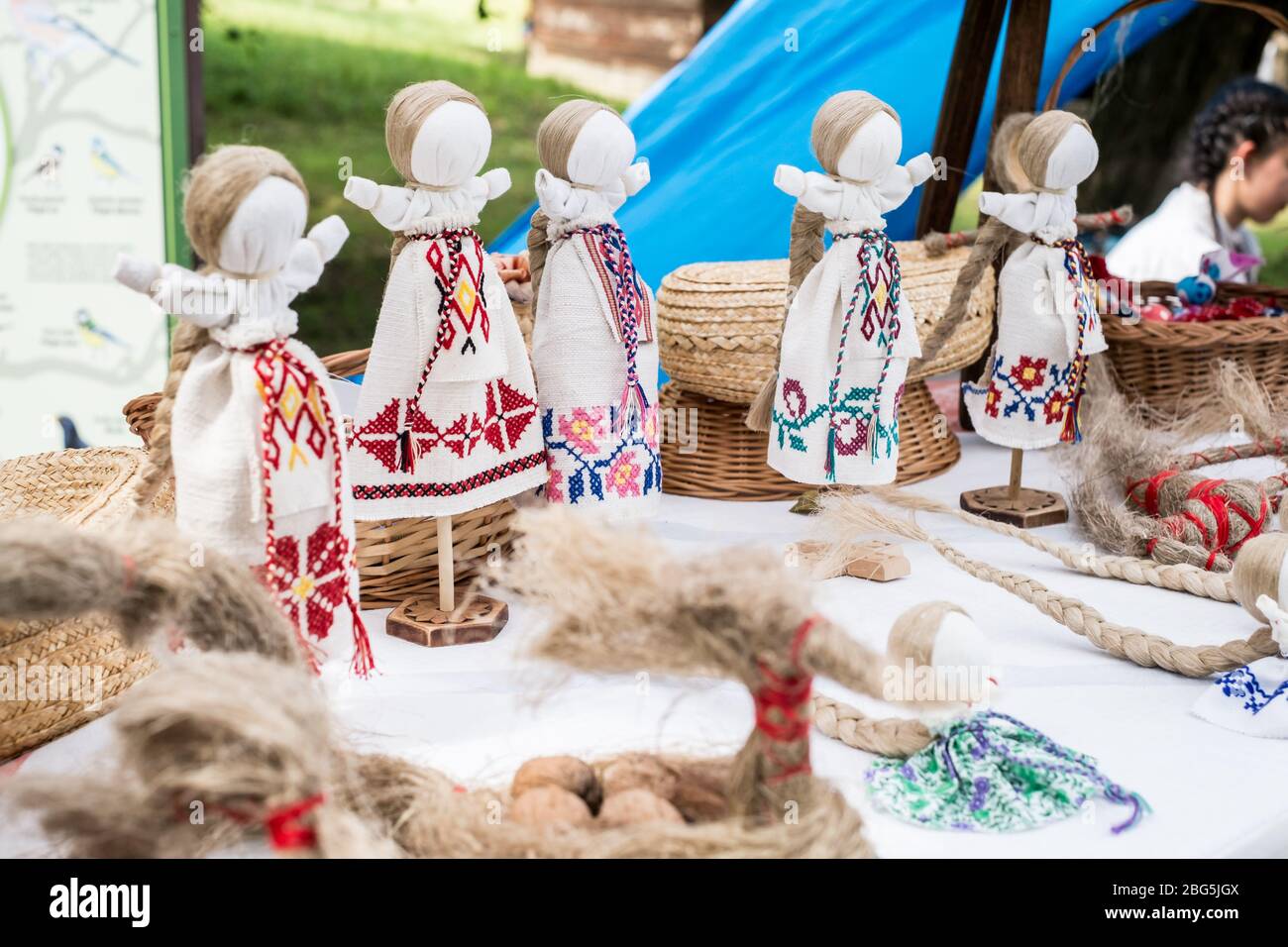 Sibiu, Romania - August 17, 2019. various handmade items created from ...
