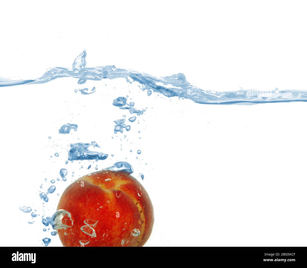 Juicy fruit under water, isolated on white Stock Photo - Alamy