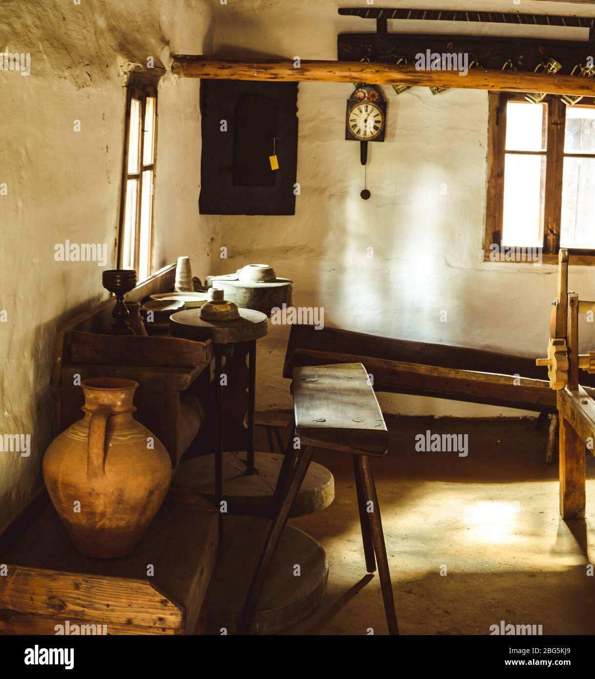 Sibiu city, Romania - August 17, 2019. Traditional Romanian folk house ...