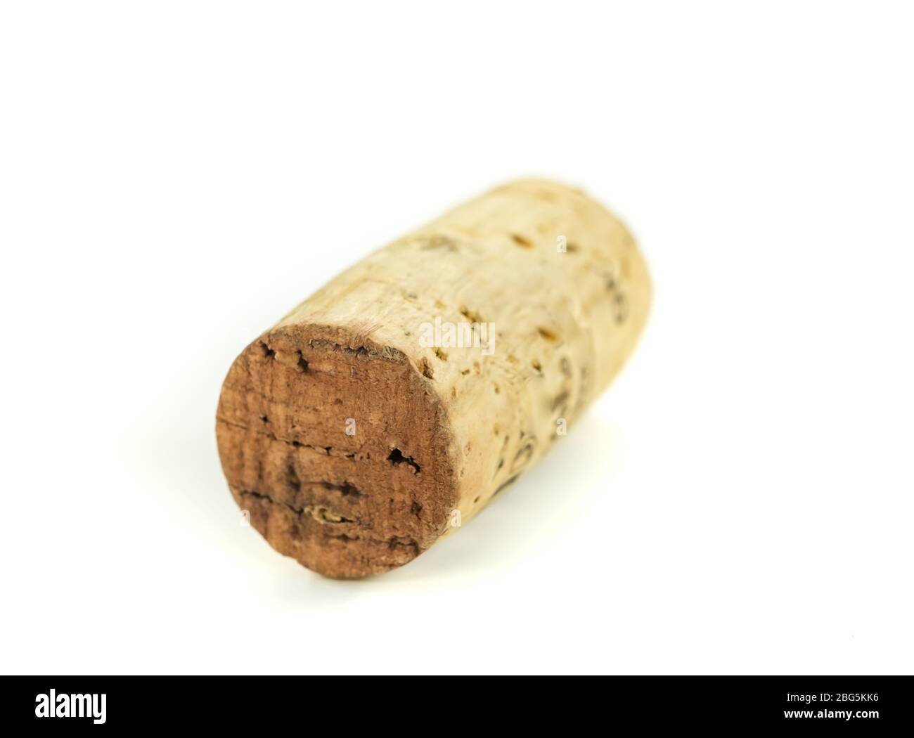 wine cork on white background Stock Photo - Alamy