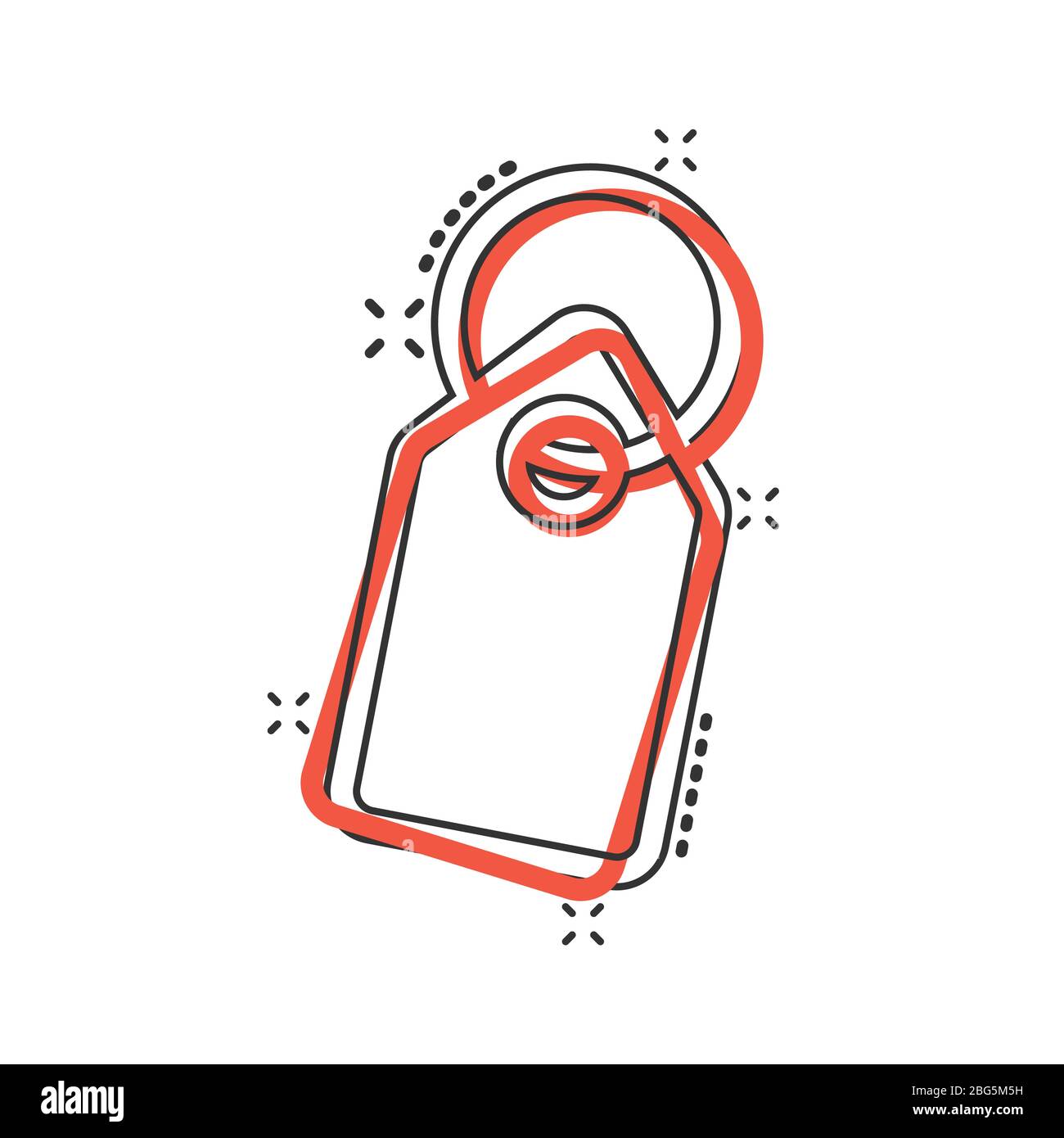 Price tag icon in comic style. Label cartoon vector illustration on ...