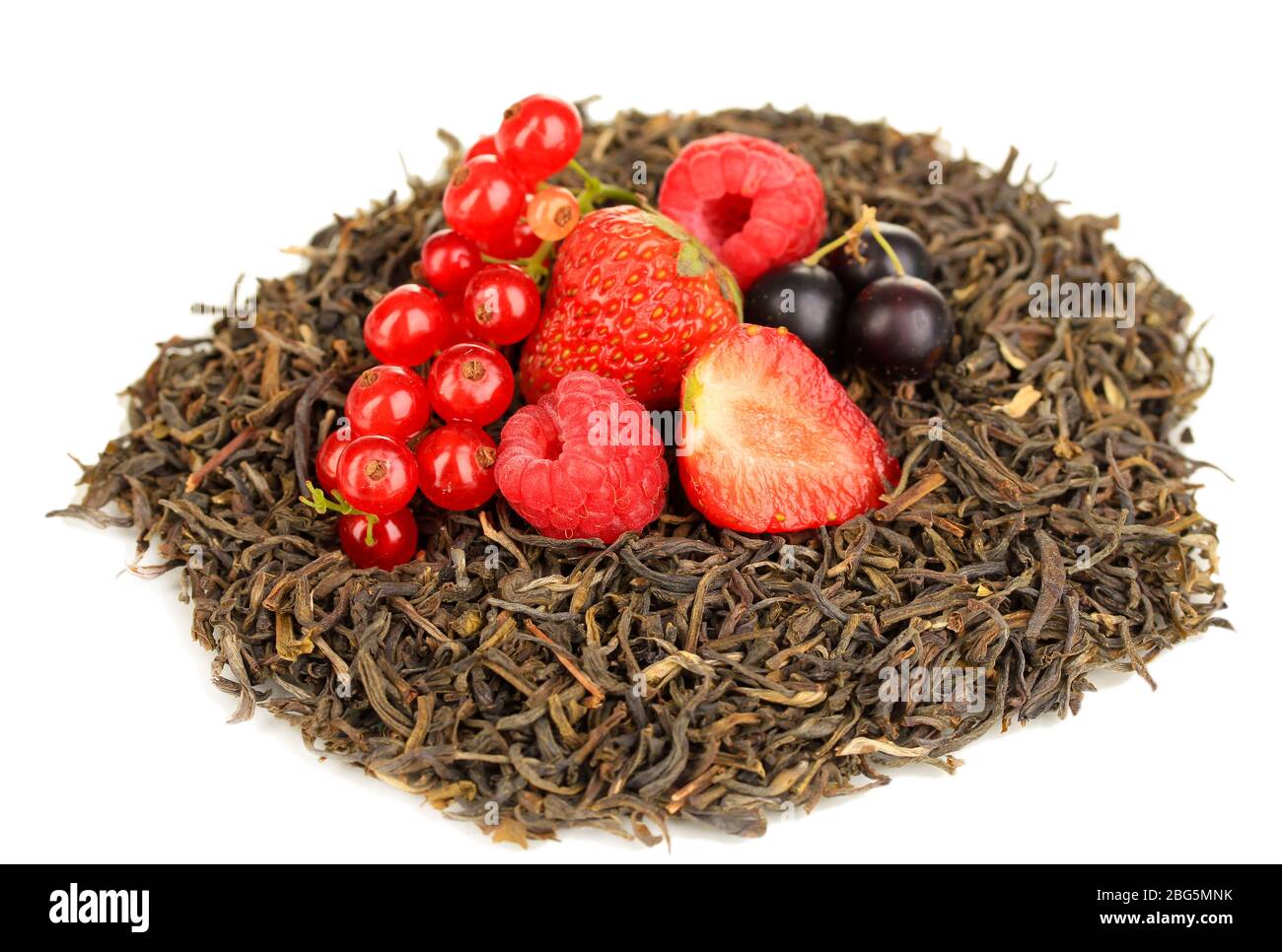 Berry dry tea isolated on white Stock Photo - Alamy