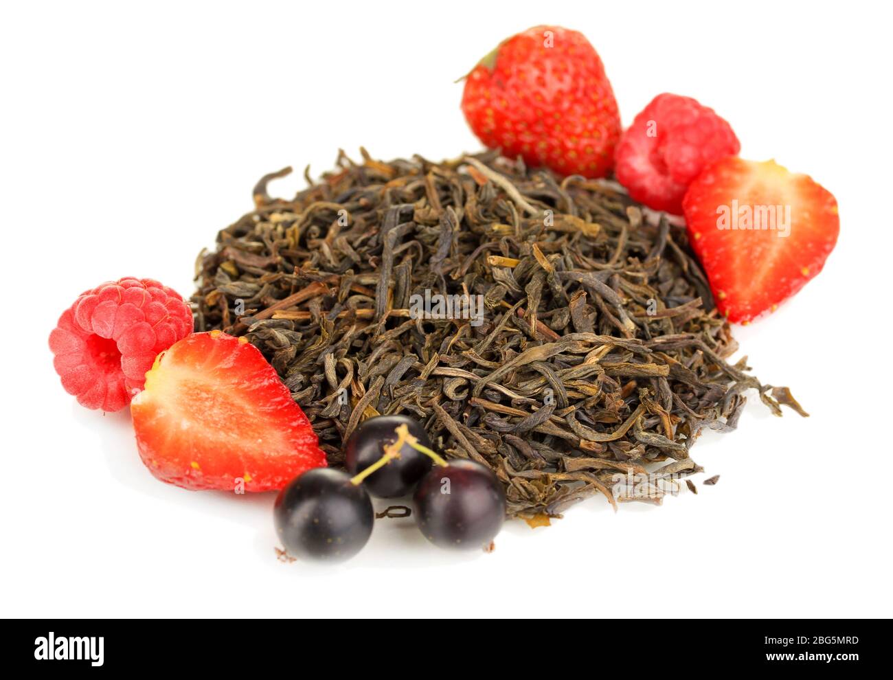 Berry dry tea isolated on white Stock Photo - Alamy