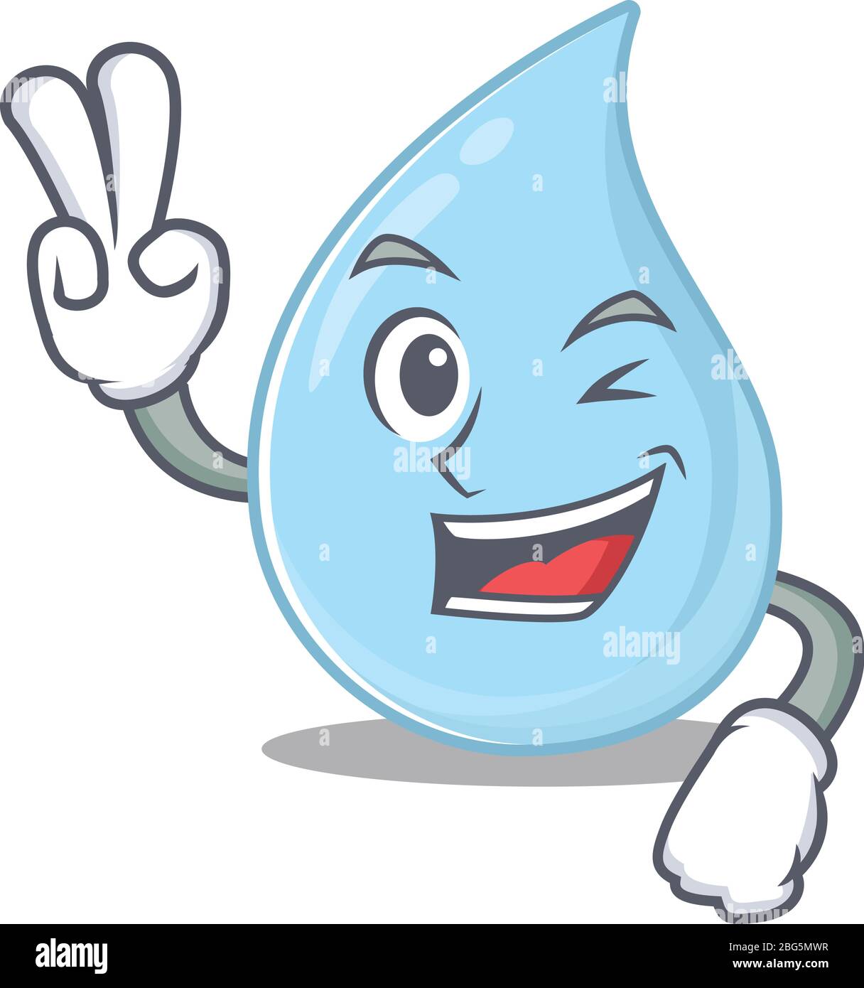 Happy raindrop cartoon design concept with two fingers Stock Vector Image & Art - Alamy