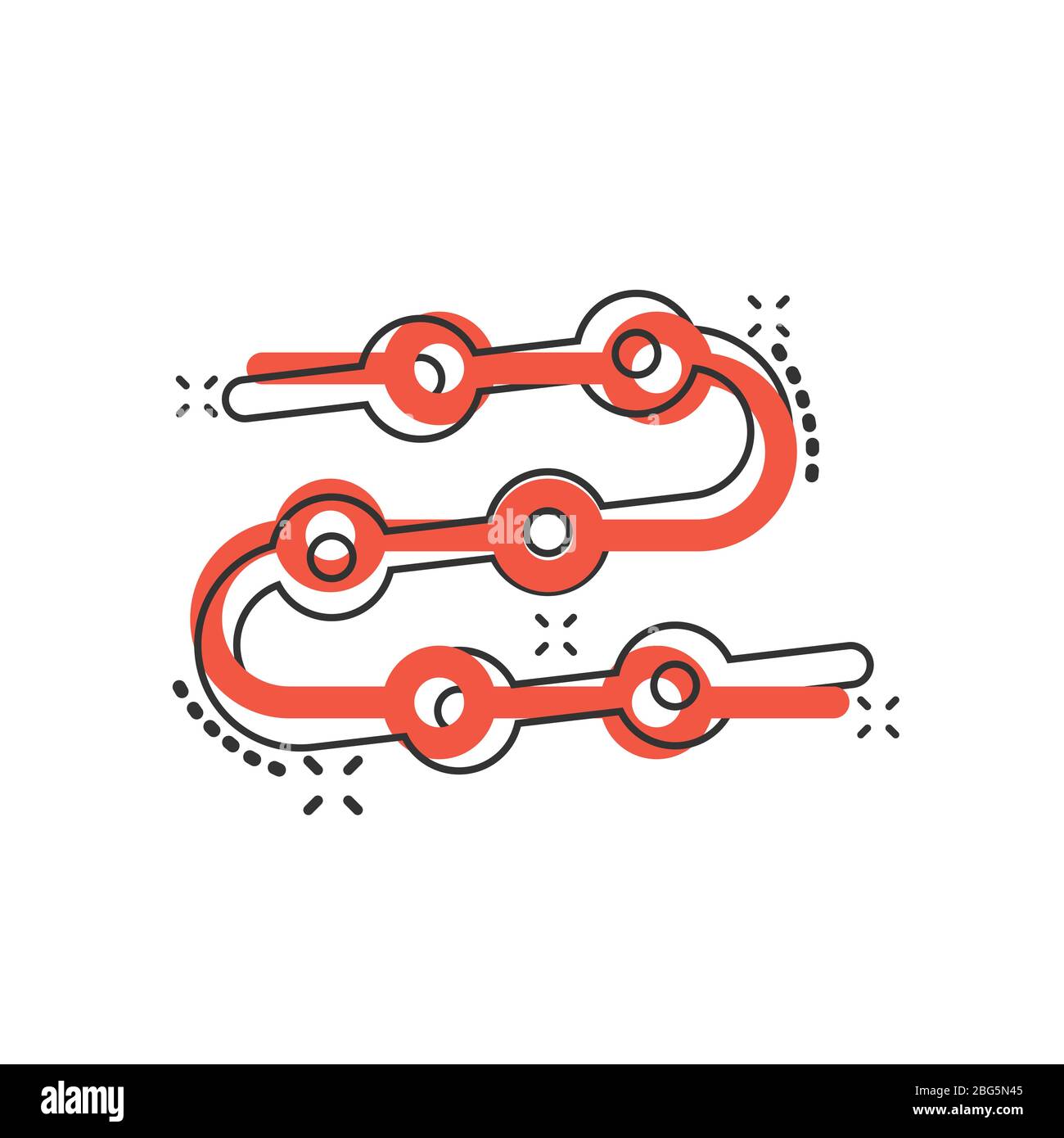 Timeline icon in comic style. Progress cartoon vector illustration on ...