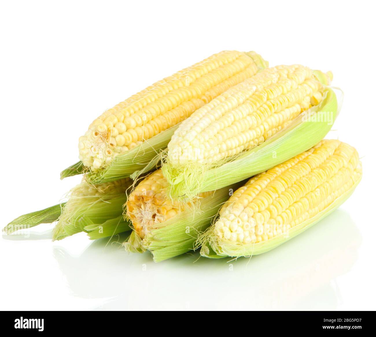 Fresh corn vegetable isolated on white Stock Photo - Alamy