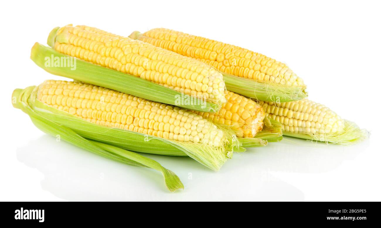 Fresh corn vegetable isolated on white Stock Photo - Alamy