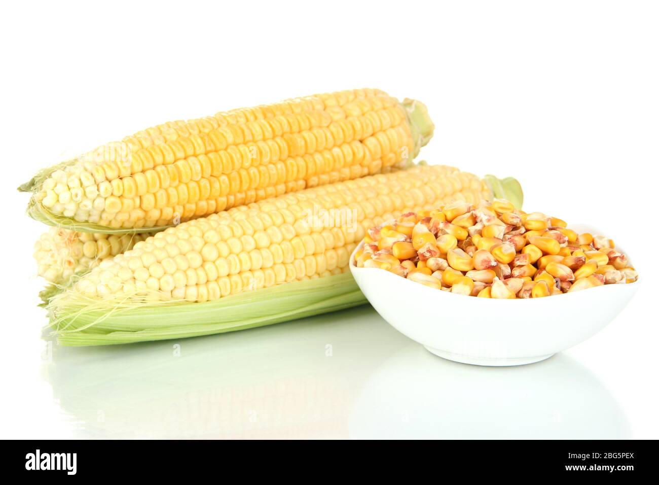 Fresh corn vegetable isolated on white Stock Photo - Alamy