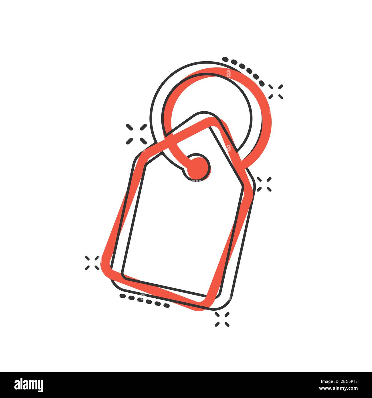 Price tag icon in comic style. Label cartoon vector illustration on ...
