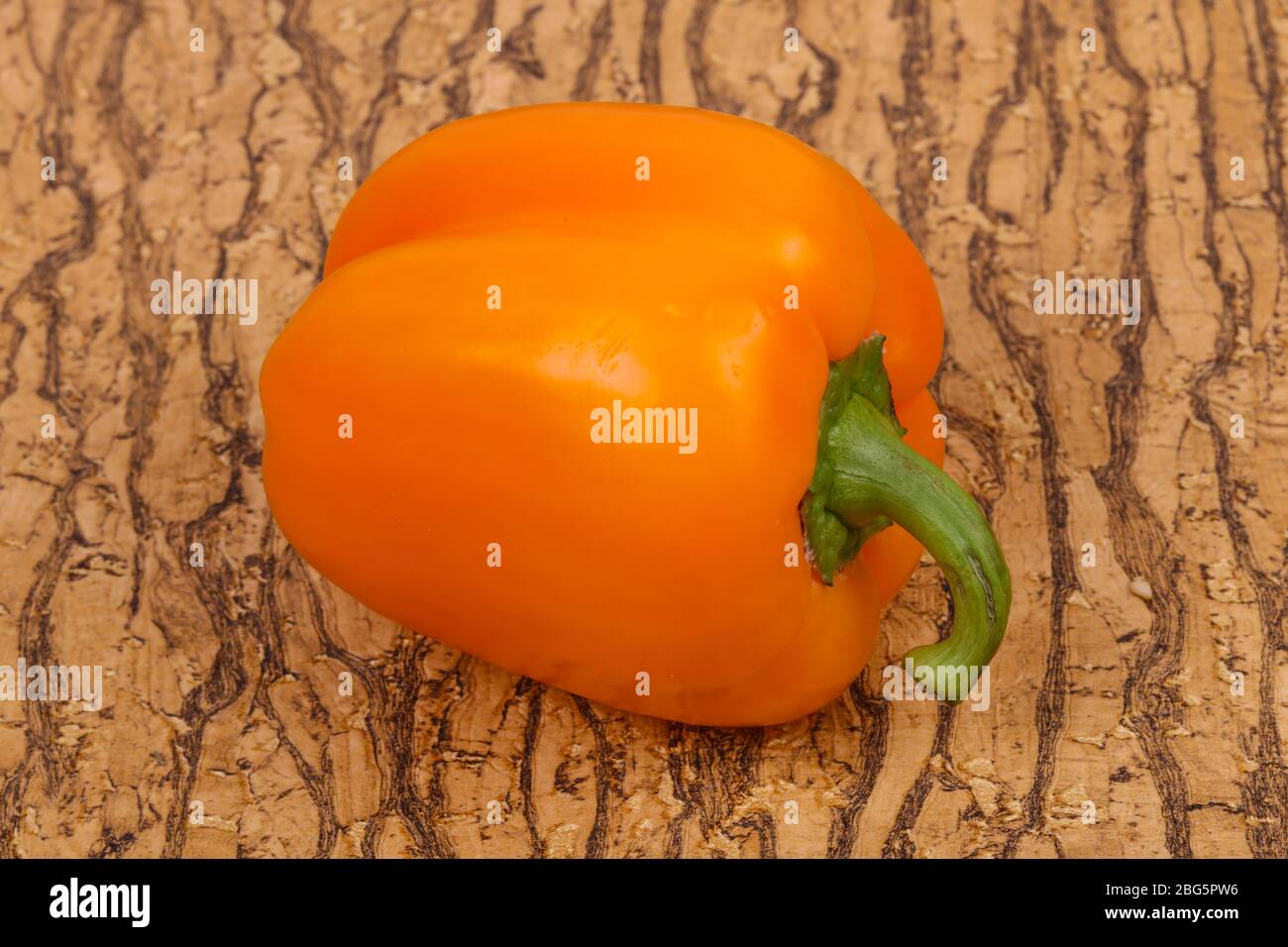 Fresh ripe Orange bell pepper Stock Photo - Alamy