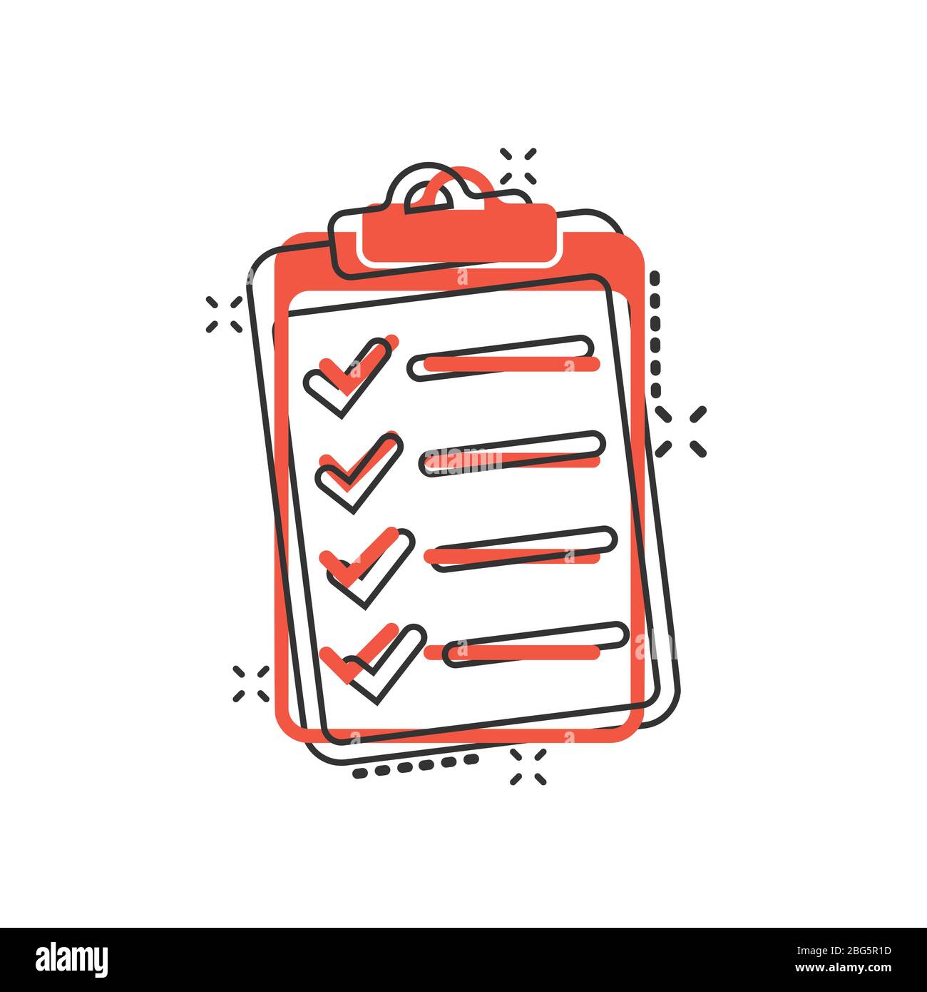 To do list icon in comic style. Document checklist cartoon vector ...