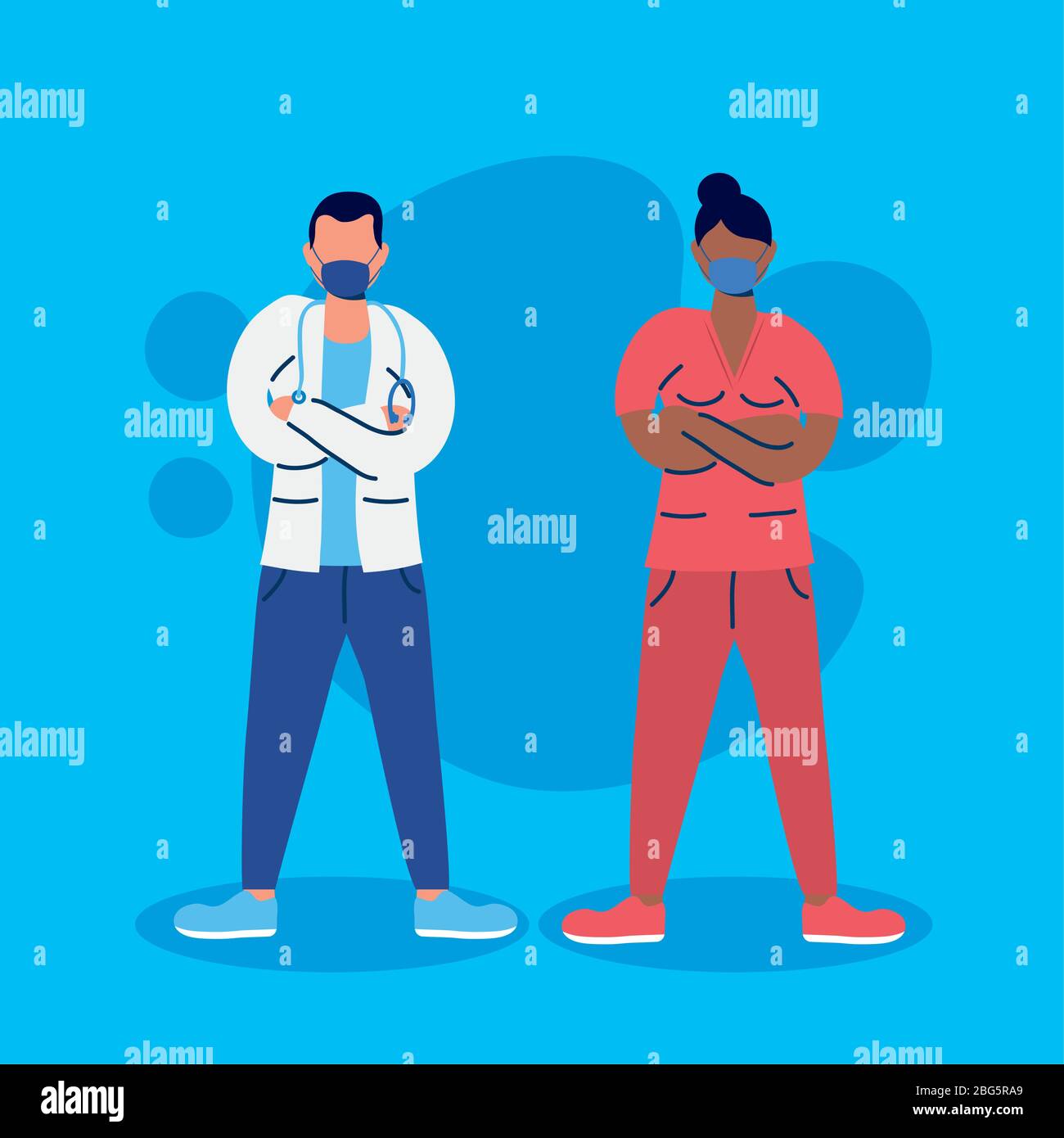 Professional female doctors workers characters Stock Vector Images - Alamy