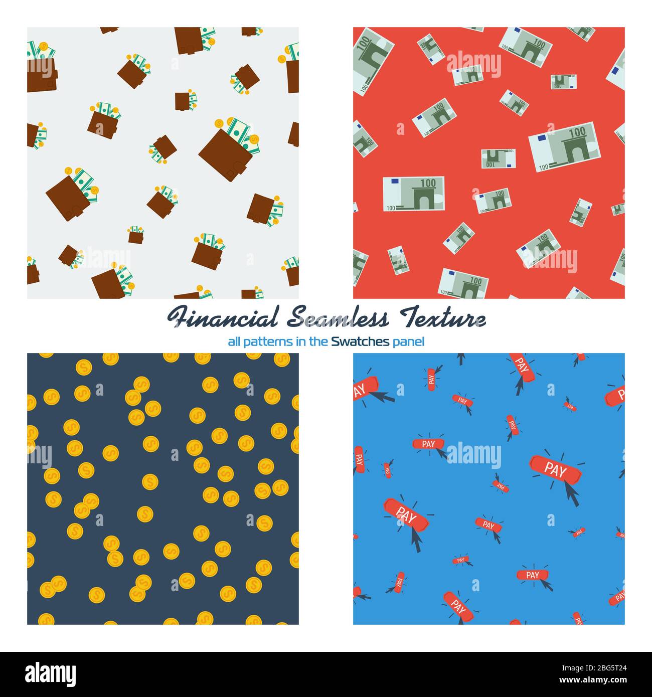 Set of four financial seamless patterns Stock Vector Image & Art - Alamy