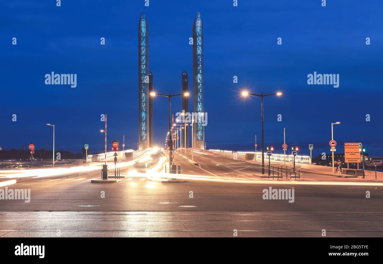 Chaban Delmas bridge in Bordeaux, France Stock Photo - Alamy