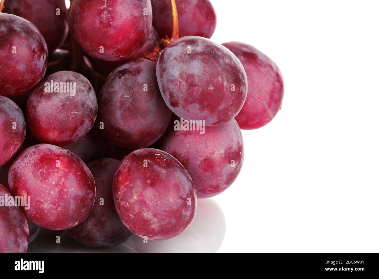 Ripe delicious grapes isolated on white Stock Photo - Alamy