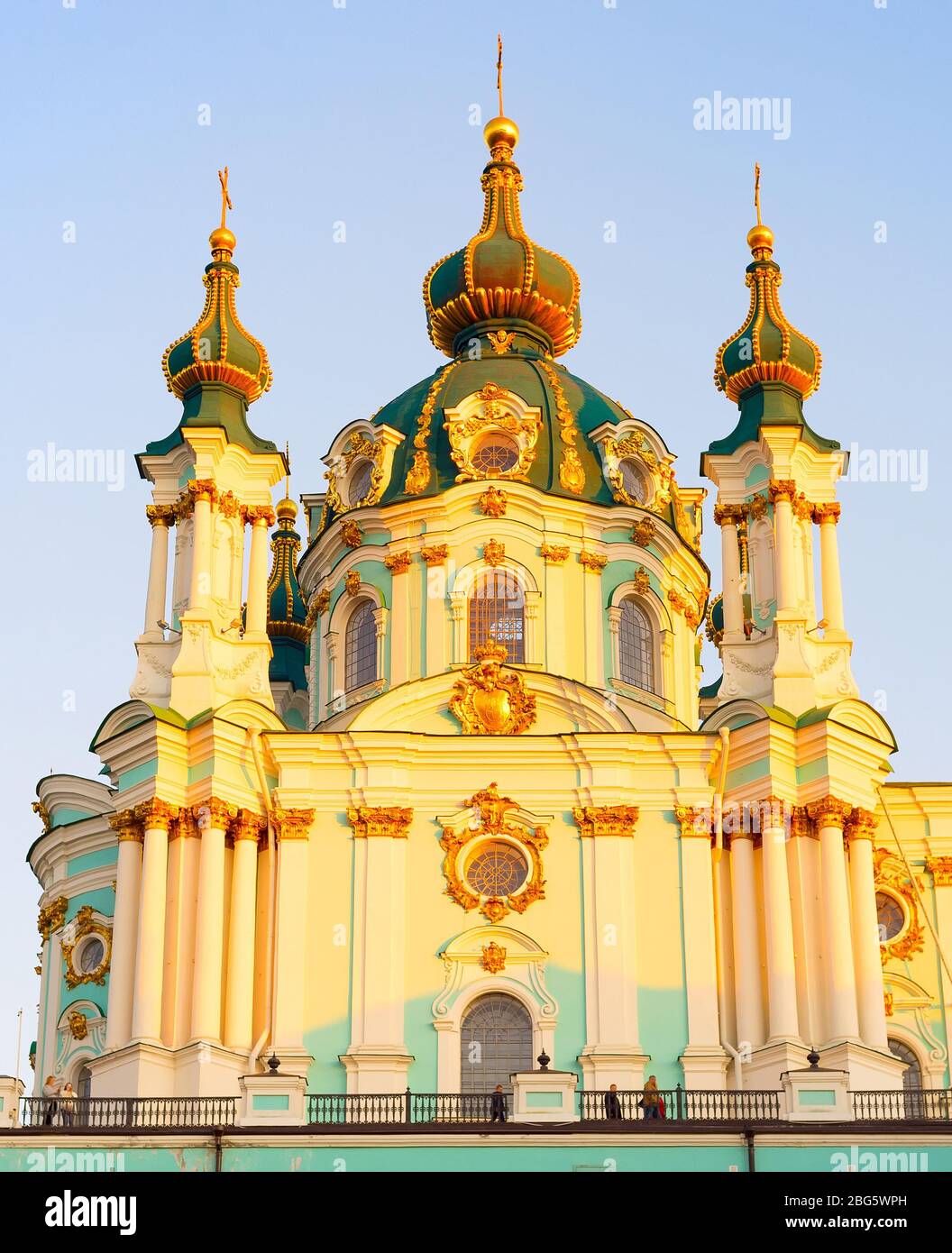 Famous St. Andrews church at sunset. Kiev, Ukraine Stock Photo - Alamy