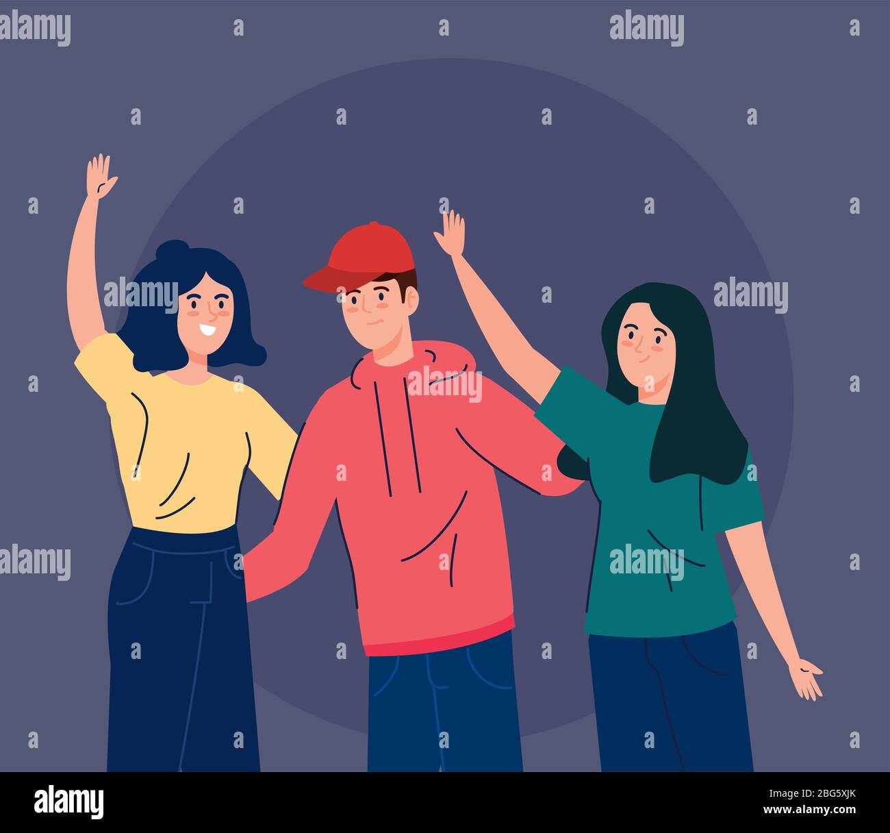 beautiful people together avatar characters Stock Vector Image & Art ...