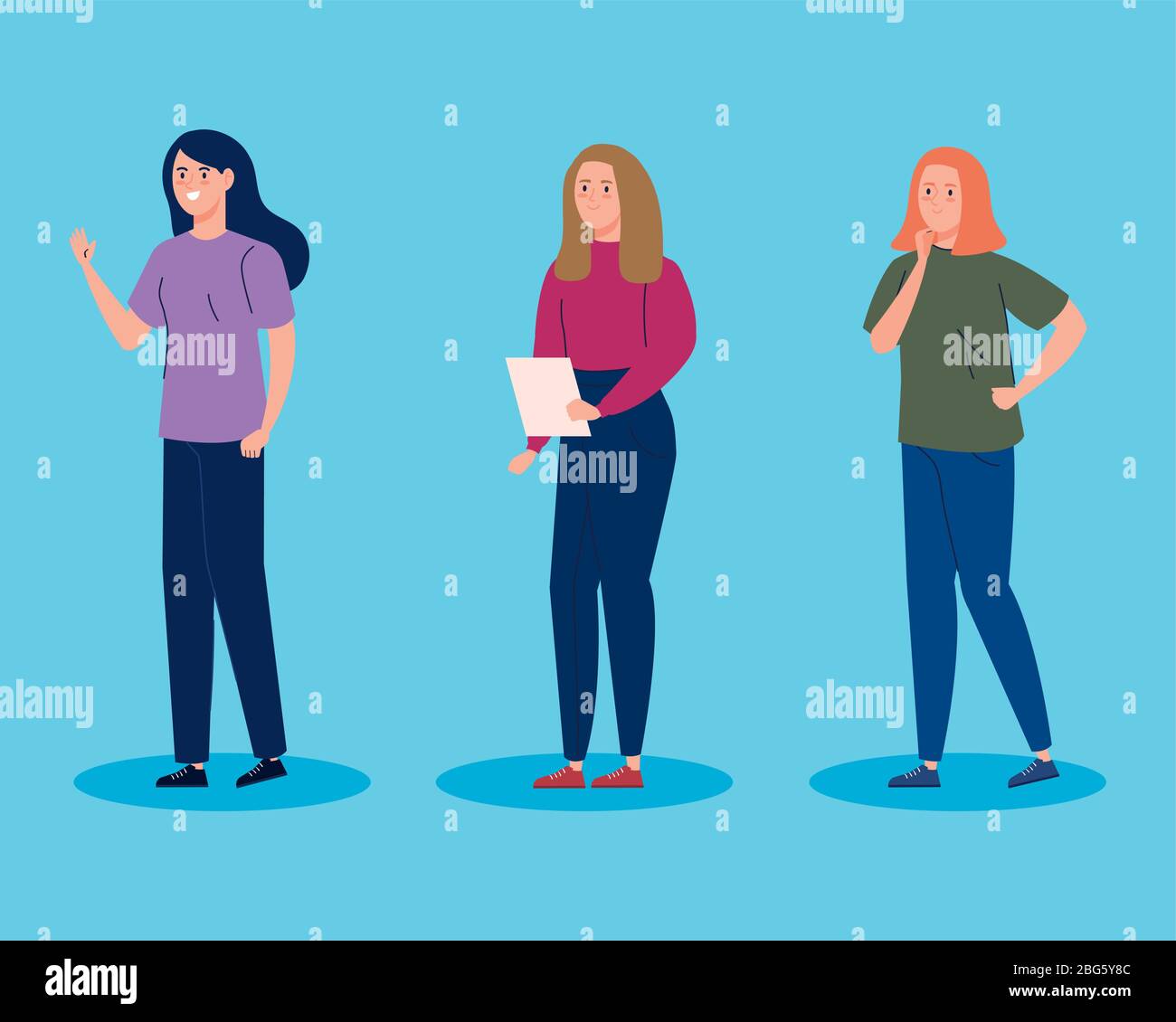 Beautiful women avatar characters hi-res stock photography and images ...