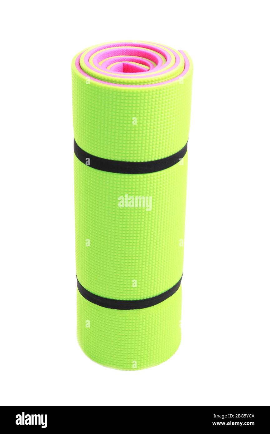 Green yoga fitness mat Cut Out Stock Images & Pictures - Alamy