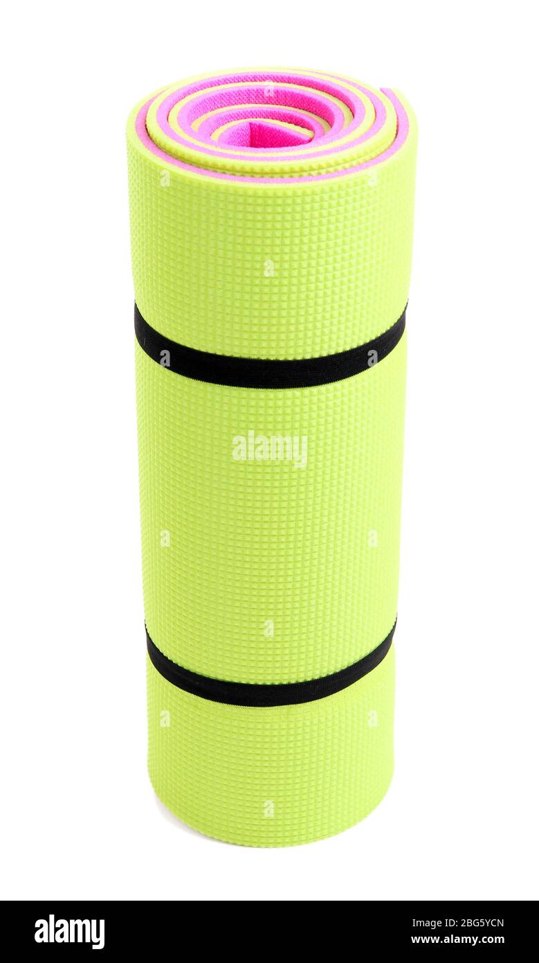 Green yoga fitness mat Cut Out Stock Images & Pictures - Alamy