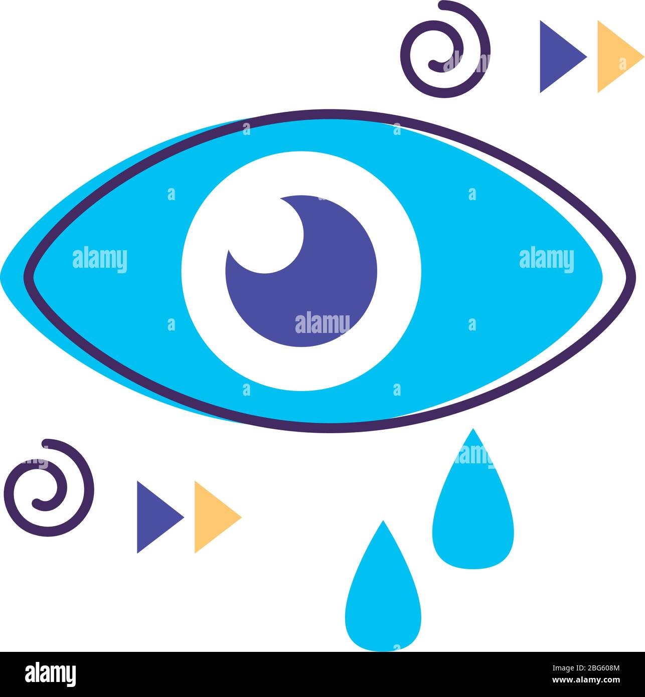 eye human crying flat style icon Stock Vector Image & Art - Alamy